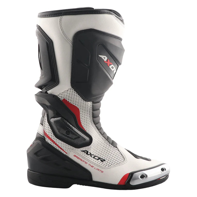 AXOR RACER TEC RIDING BOOTS (Black White Red)