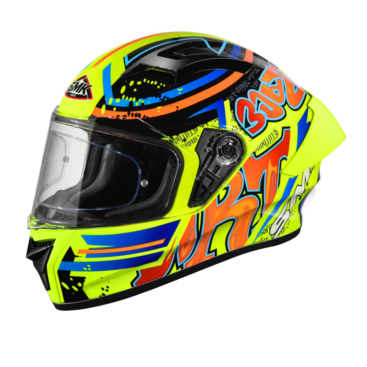 SMK STELLAR GRAFFITI HELMET GL437 (Gloss Neon)