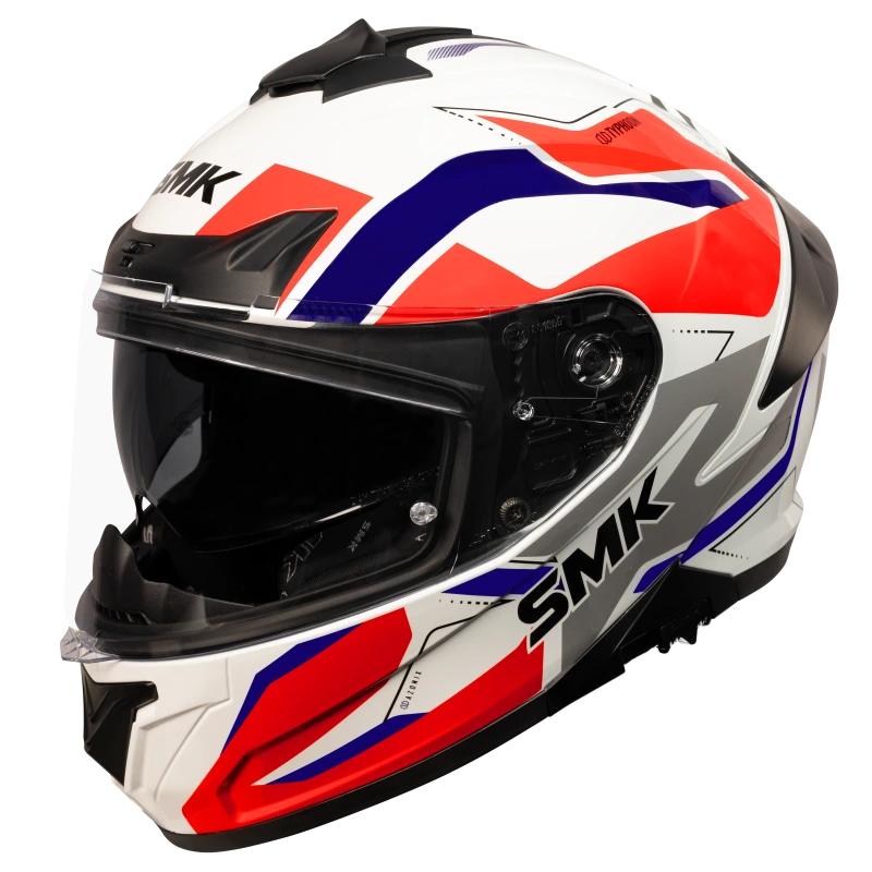 SMK TYPHOON AZONIX HELMET GL135 (Gloss White Blue)