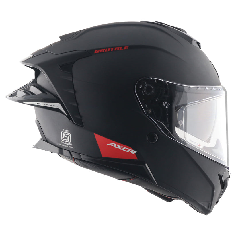 AXOR BRUTALE SOLID DUAL SPOILER HELMET (Dull Black)