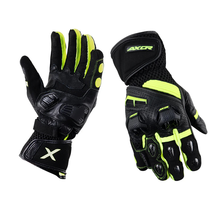 AXOR GATOR RIDING GLOVES (Black Neon)